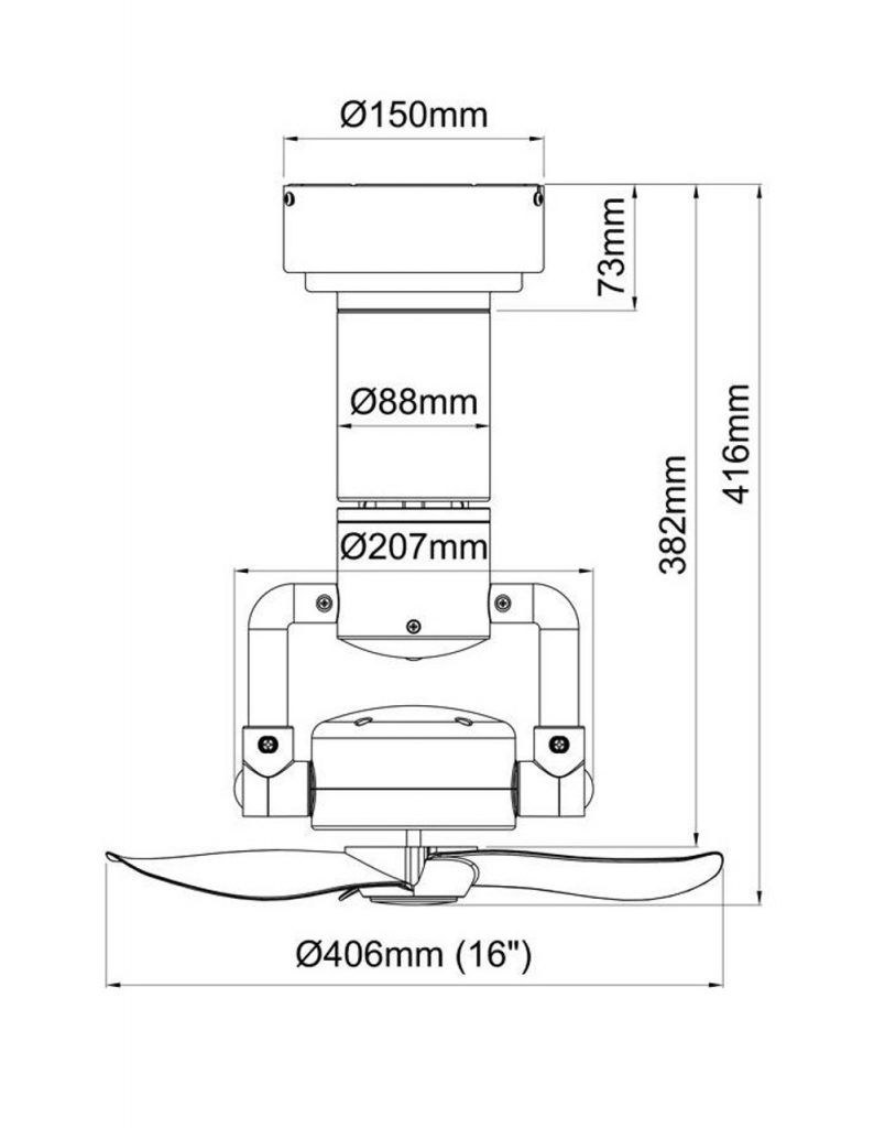 Corner/ Wall Fan - Acorn DC-360 16" - Mr.VU fan Singapore