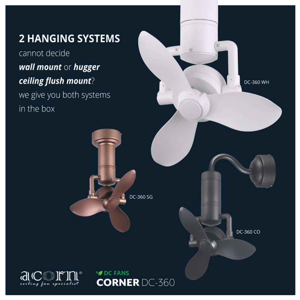 Corner/ Wall Fan - Acorn DC-360 16" - Mr.VU fan Singapore